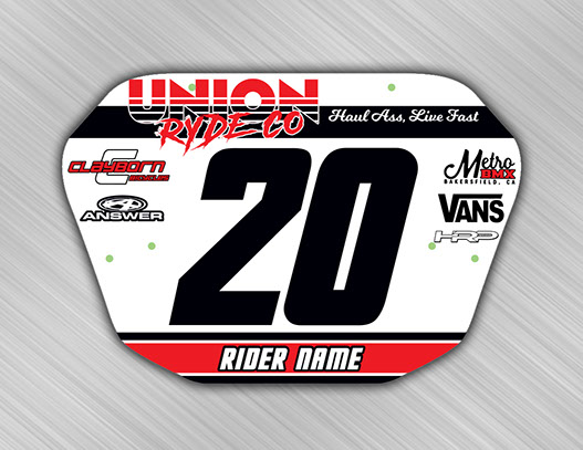 Custom BMX Number Plates